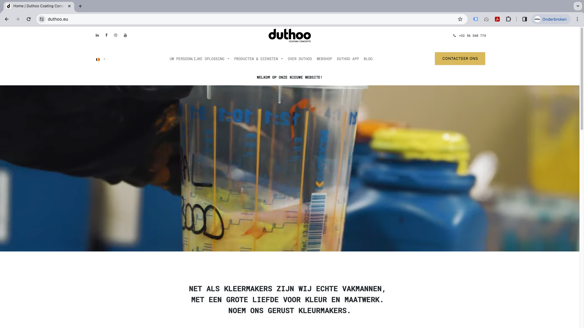 Welkom op onze nieuwe website! | duthoo
